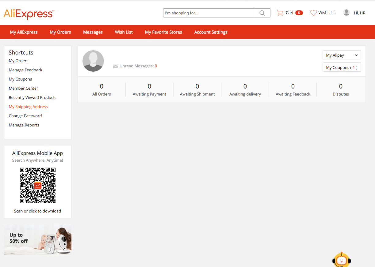 My AliExpress profil